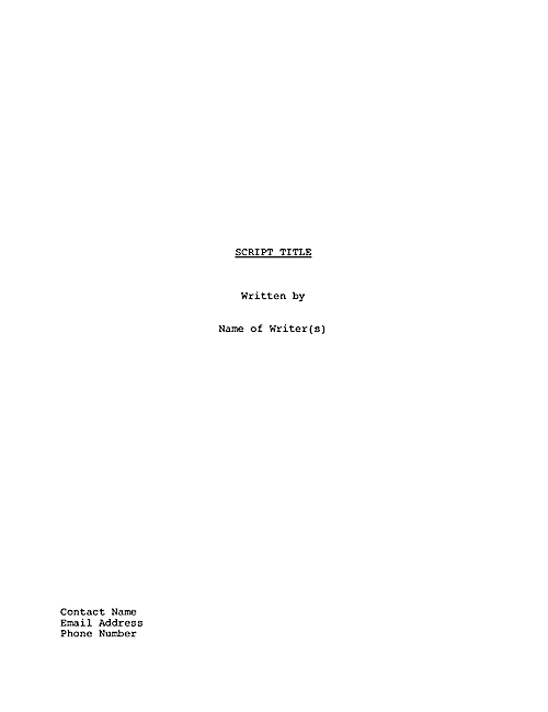 Screenwriting Basics: The Nuances of the Title Page | Final Draft